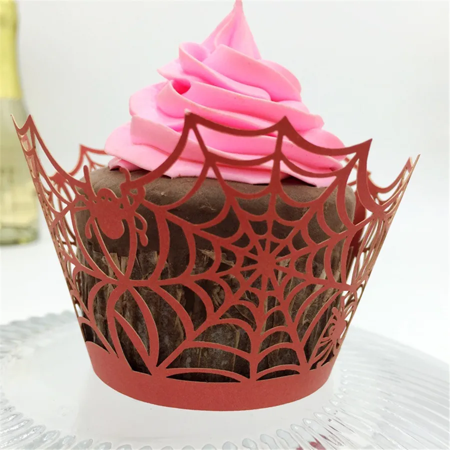 120pcs Creative Lace Laser Hollow Cupcake Paper Cups Round For Cupcake ...