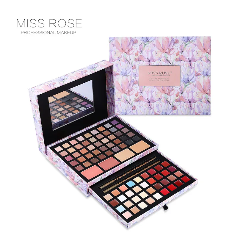 MISS ROSE Brand Professional Flower Makeup Cosmetic Set Women Eyeshadow ...