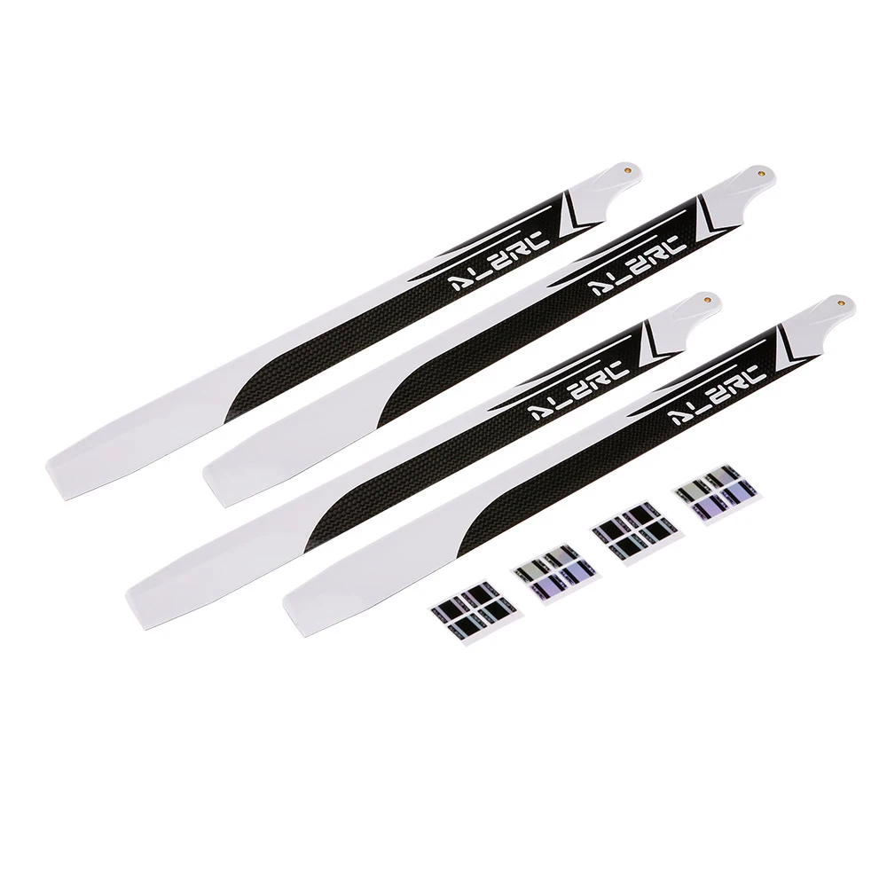 2 Pairs ALZRC 380mm Carbon Fiber Main Blades for Devil 380 FAST Align ...