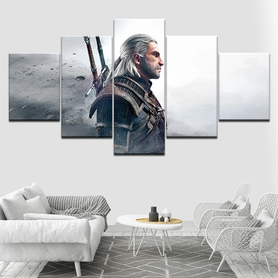 The witcher 3: wild hunt video game 5 Piece HD Wallpapers Art Canvas ...
