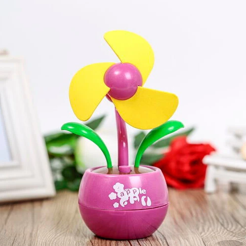 2014 new arrived 3 color Portable Handheld flower Mini Fan Super Mute ...