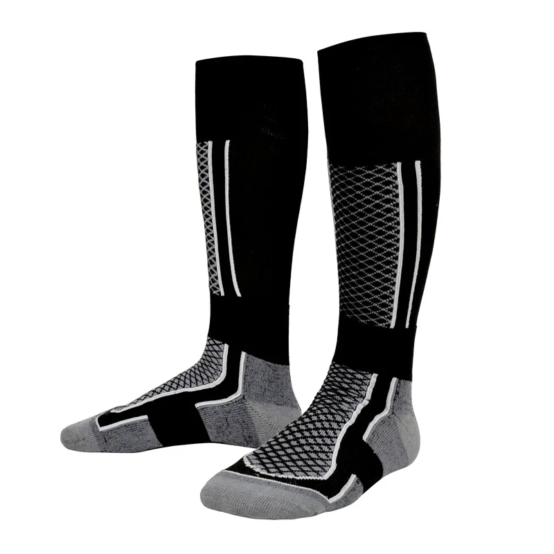 Newly 1 Pair Adult Knee High Athletic Soccer Socks Towel Cotton Compression Long Sport Football