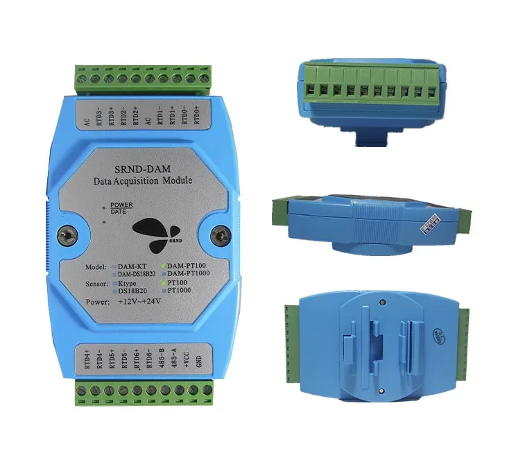 4 To 8 Channels Pt100 Temperature Acquisition Module, Rs485 Modbus Rtu ...