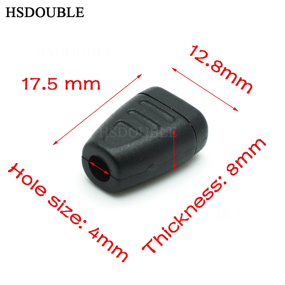 Hsdouble Zip Clip Buckle Zipper Pulls Cord Rope Ends Lock Black For ...