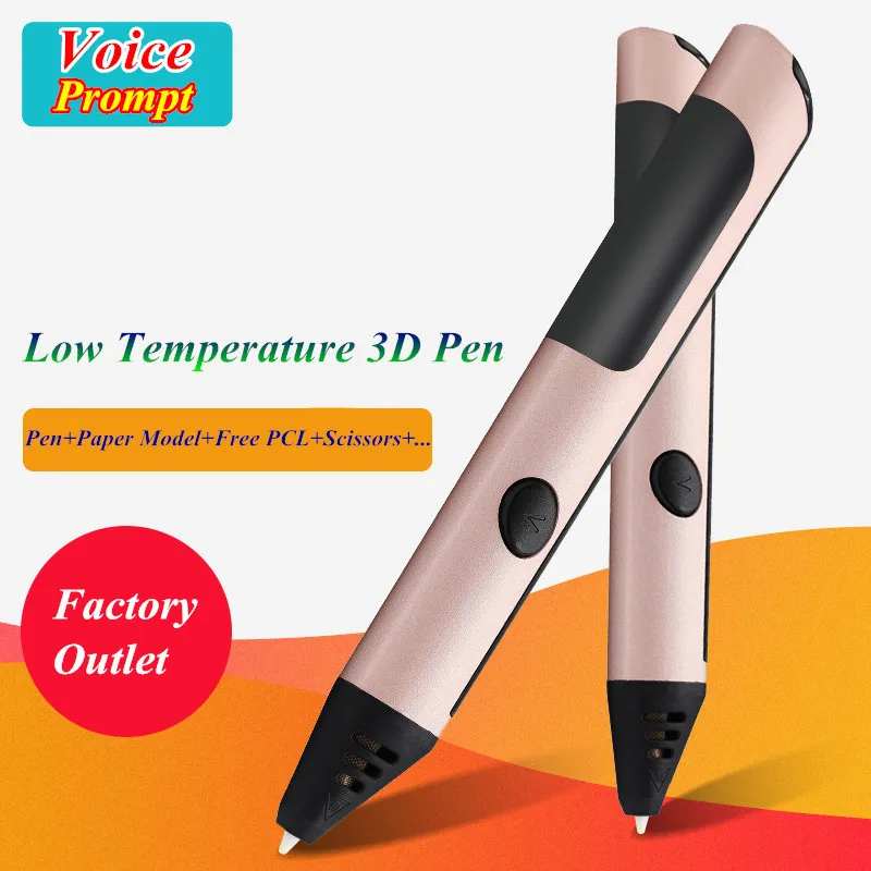 Birthday Present NEW Low Temperature 3D Pens Can Speaking Not Hot Safe ...