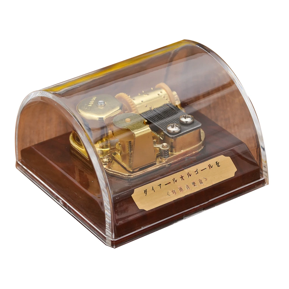 Creative Transparent Acrylic 18-Note Wind-up Musical Box Dome Box with ...