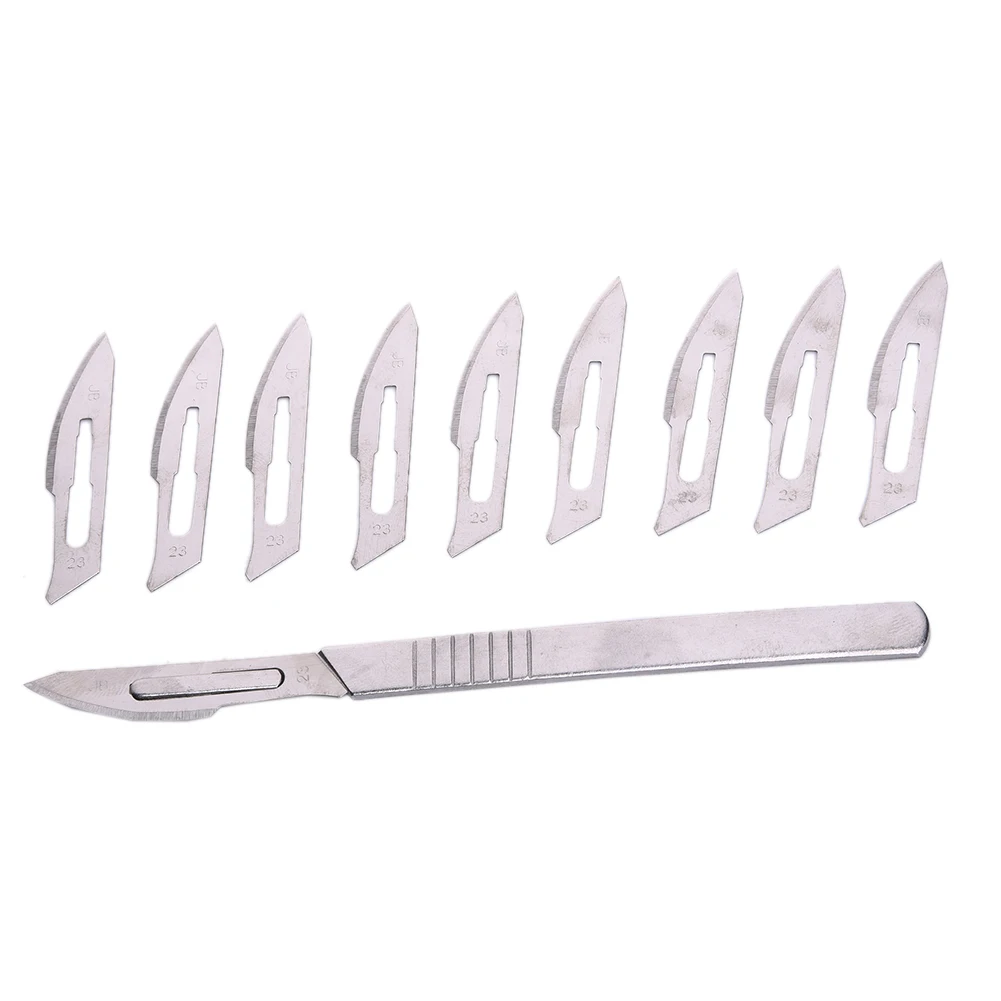 #23 Surgical Scalpel Set - Stainless Steel Handle with Carbon Steel ...