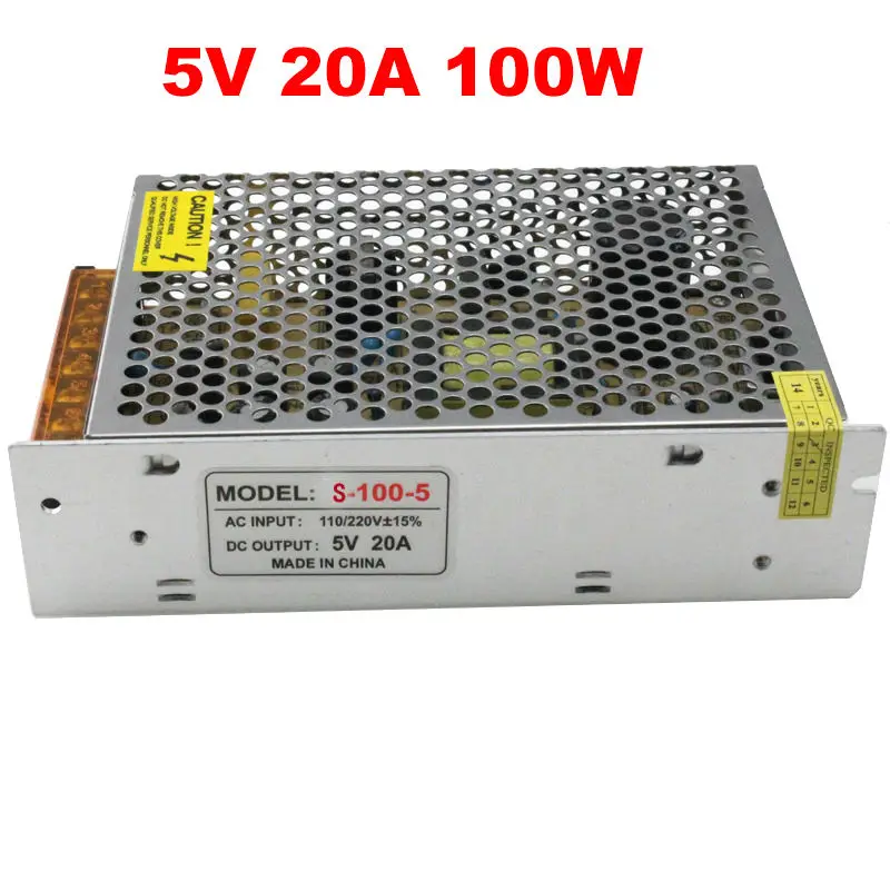 Switching mode Power Supply 5V 100w led driver 100W 20A Power,DC5V ...