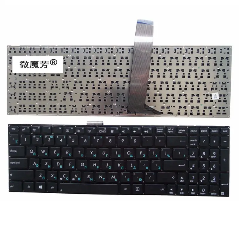 Teclado de ordenador portátil ruso, accesorio para ASUS R510EP, R510LA ...