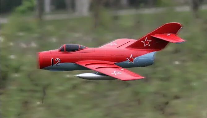 Freewing Mig 15 Red RC Model Jet Airplane 64mm EDF KIT W/O Servo Motor ...