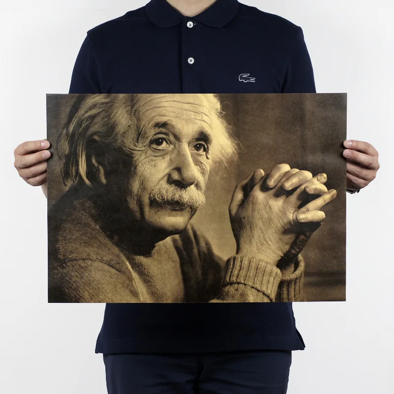 Imagination Is More Important Than Knowledge Albert Einstein Retro Poster Vintage Kraft Paper