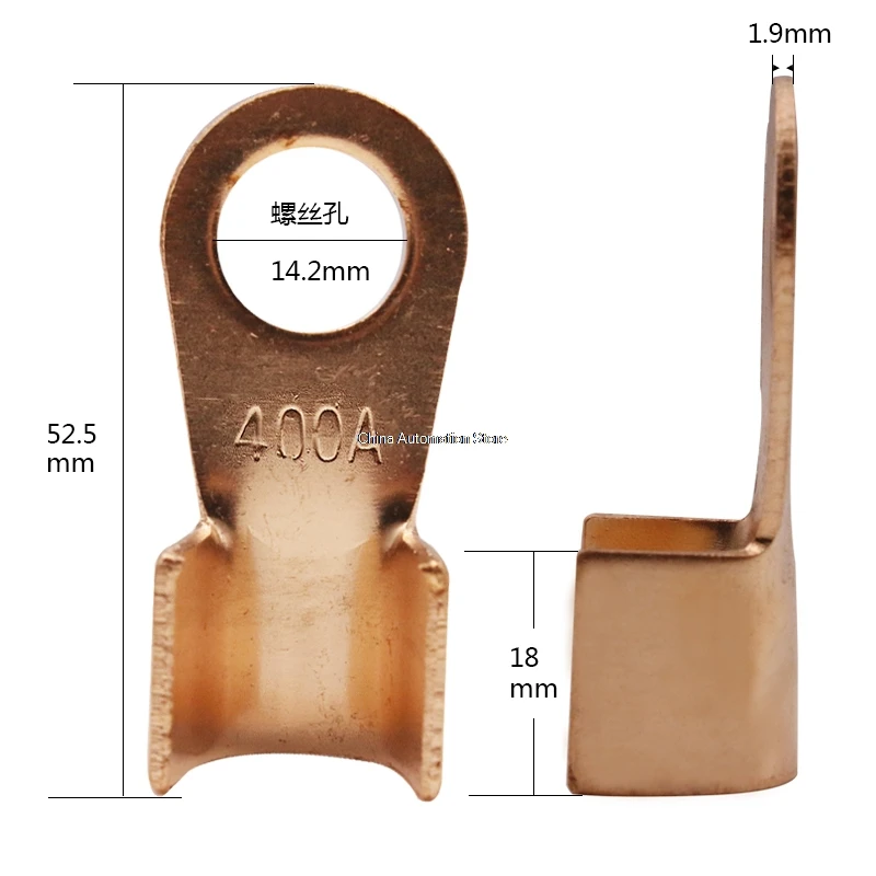 10Pcs 400A Copper Battery Cable Connector Terminal Crimping 35 95mm2 ...