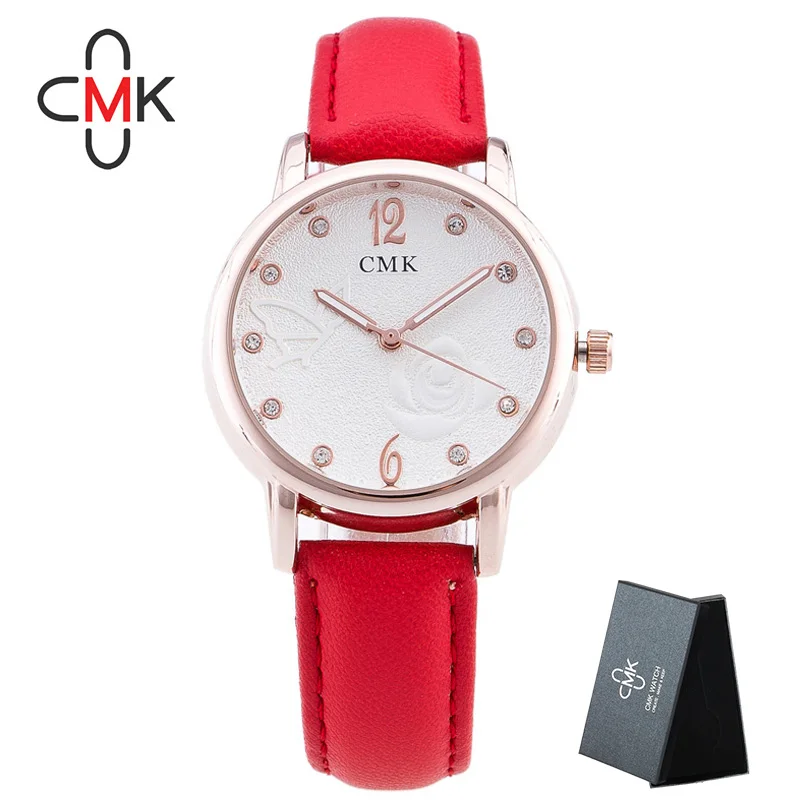 Marca CMK Borboleta Design de Moda Mulheres Relógios 5 Cores Relógio ...