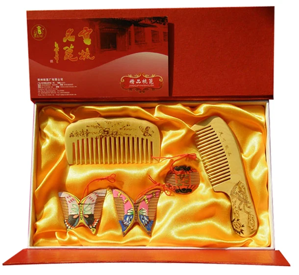 Changzhou comb wooden comb craft authentic specialties wedding gift ...