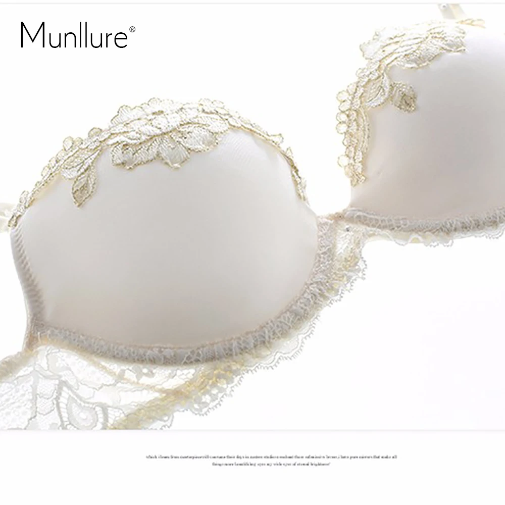 Munllure embroidery sexy underwear thin cup The high-end comfortable ...