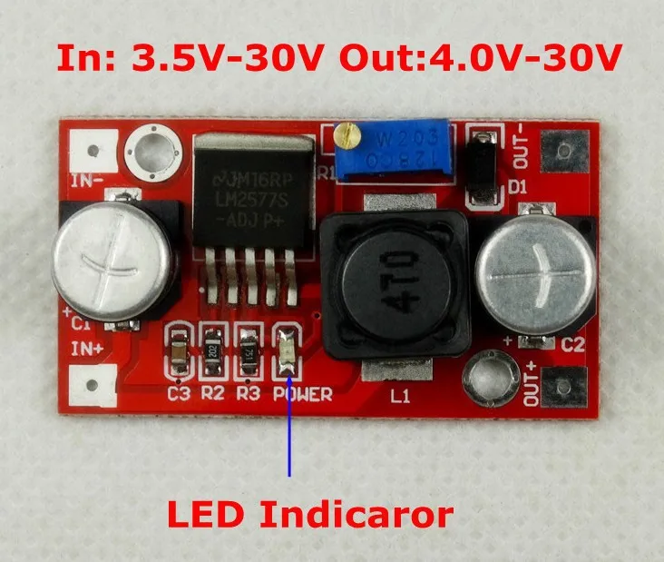 NEW LM2577 DC DC Adjustable Step Up Power Supply Module boost voltage ...