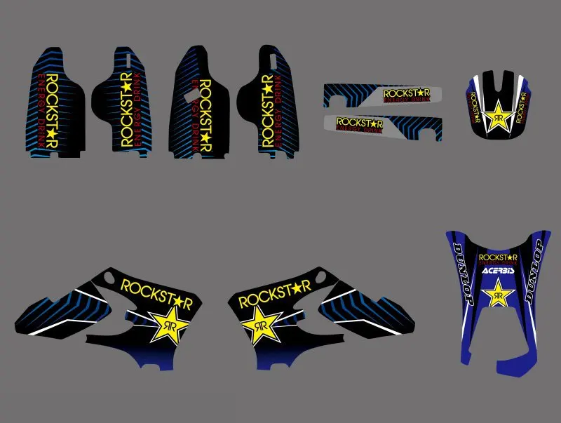 0498 Star NEW TEAM GRAPHICS BACKGROUNDS DECALS Sticker For Yamaha ...