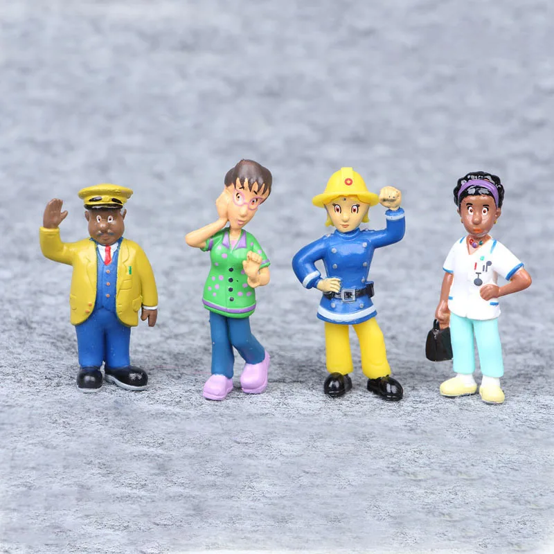 12Pcs/Set Fireman Sam action figure PVC Cartoon figure Fireman Sam ...