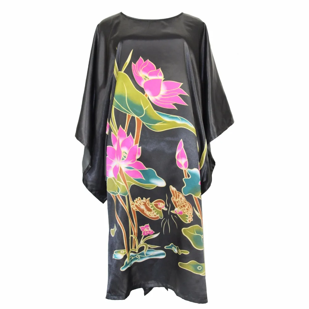 2pcs Chinese Style Women Embroidery Flower Pajamas Set Hot Sale Satin