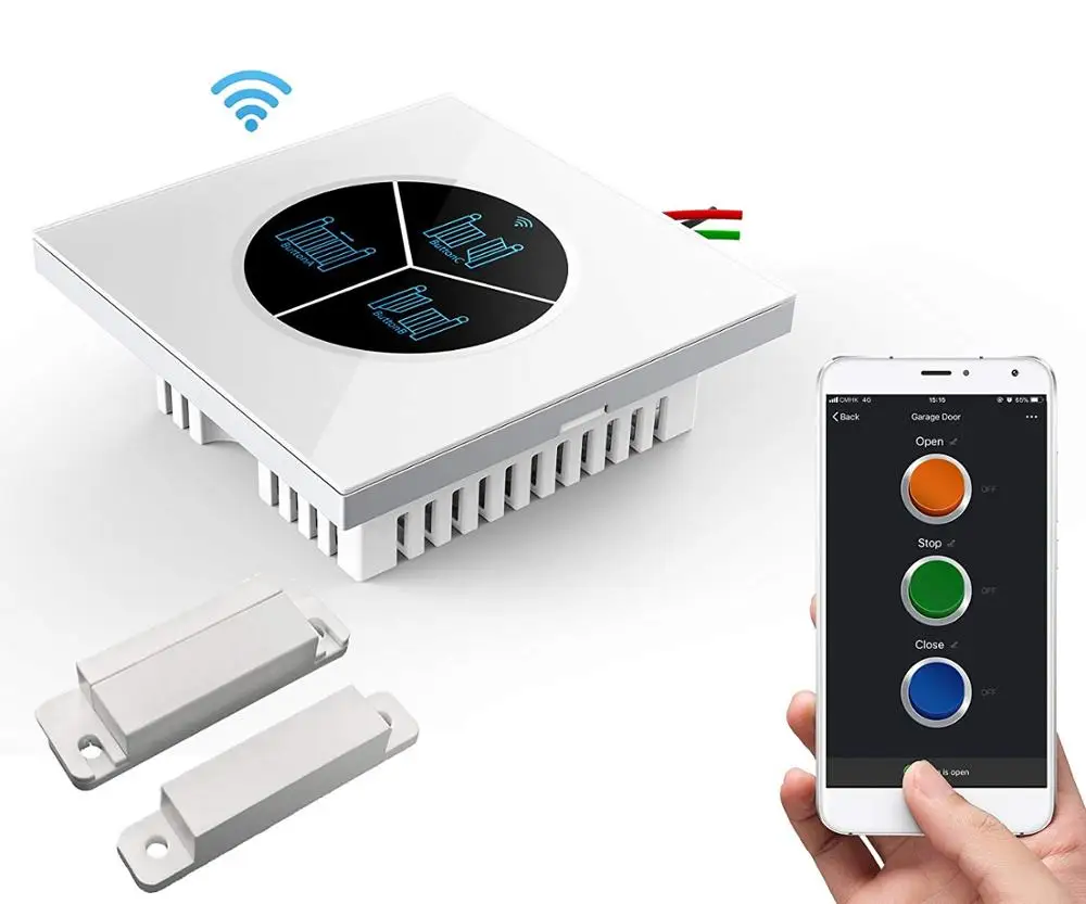 Wireless Garage Door Opener Remote WiFi Switch Controlled by Smartphone ...
