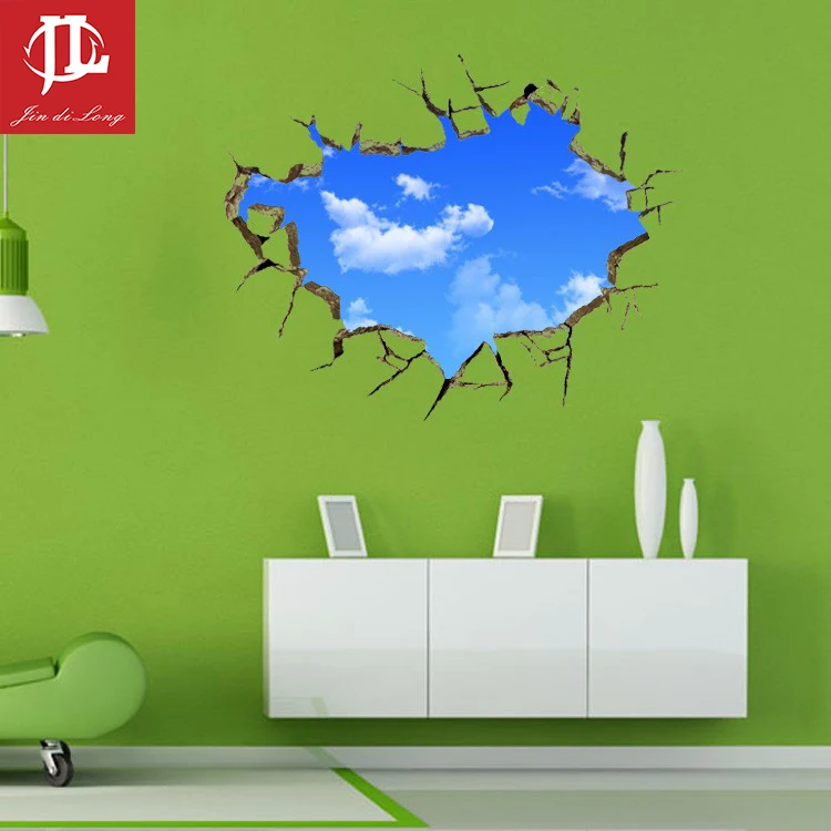 New Design 3D Creative Blue Sky Clouds Wall Sticker Home Decor Living ...