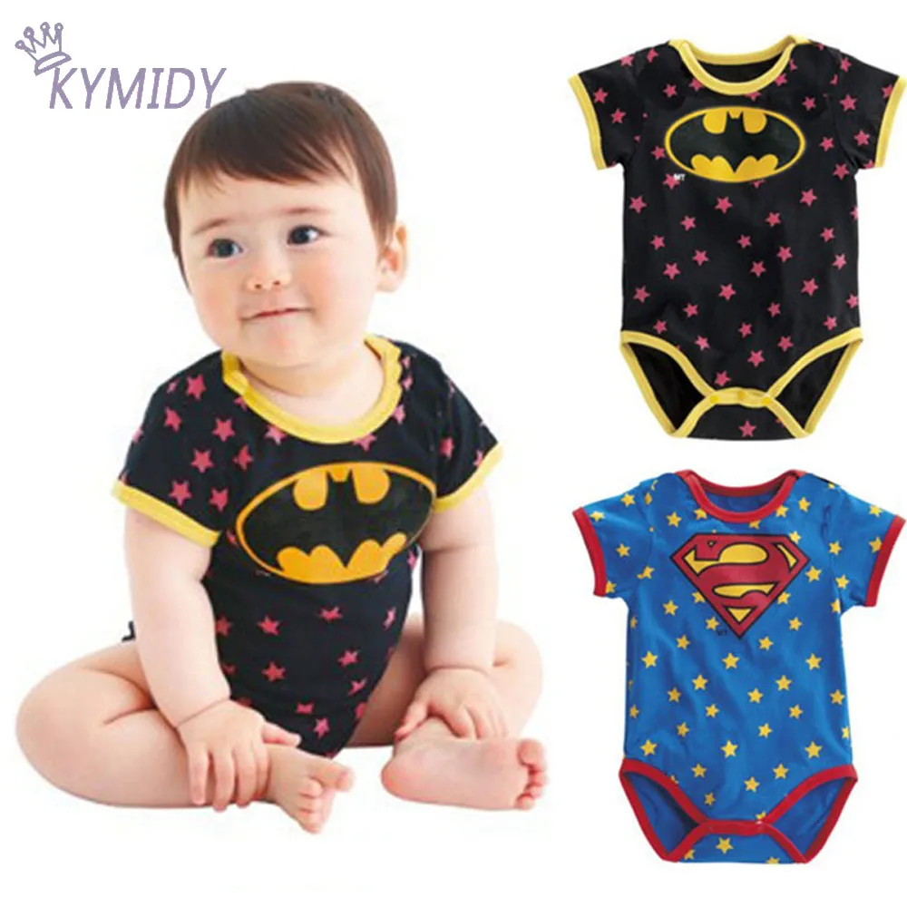 Cotton-Baby-Bodysuits-Heroes-Superman-Infant-Newborn-Spring-Short ...