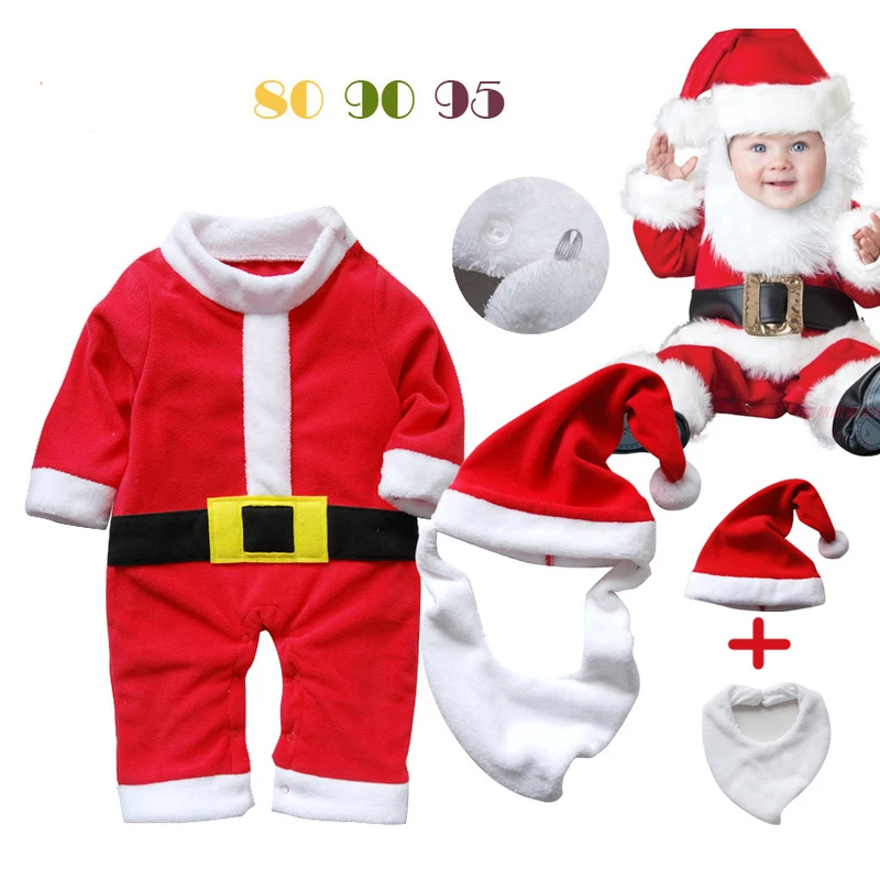 Bebés 3 UNIDS Mamelucos Traje de Marca de Los Bebés de Navidad de Santa ...