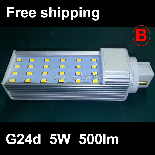 5W led bulb G24d 1 G24d 2 G24d 3 led PL lights 5W 24led 2835smd PL lamp ...
