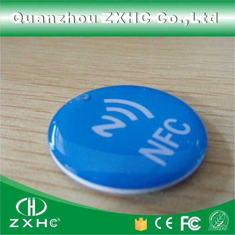 (100pcs/lot) Waterproof Blue Crystal Epoxy NFC Tag Ntag213 Chip|nfc tag ...