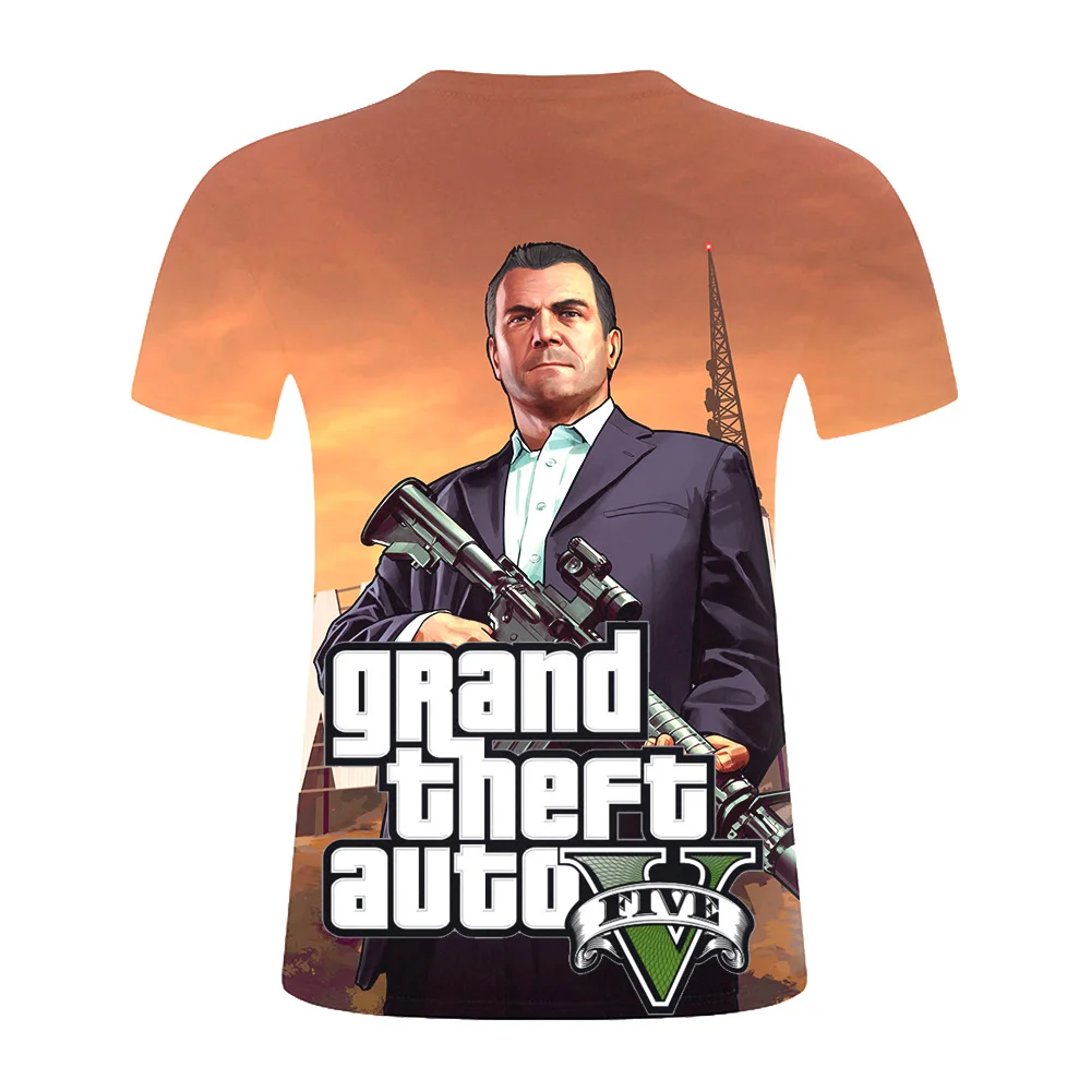 Grand Theft Auto Game GTA 5 Men Summer T Shirts Cool GTA5 Men TShirt grand-theft-auto-game-gta-5-men-summer-t-shirts-cool-gta5-men-tshirt
