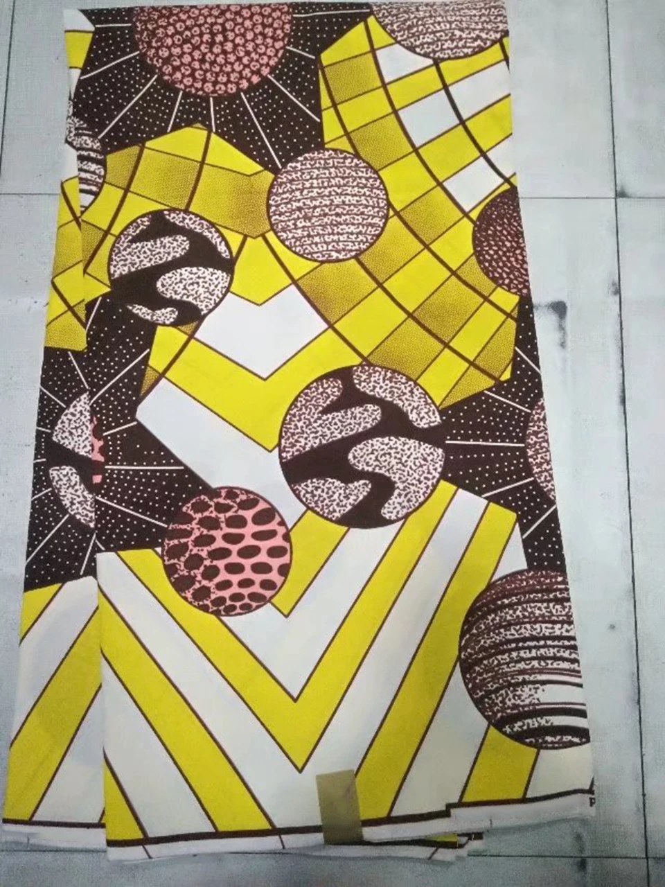 Latest Yellow African Wax Print Ankara fabrics,Mitex Holland wax print ...