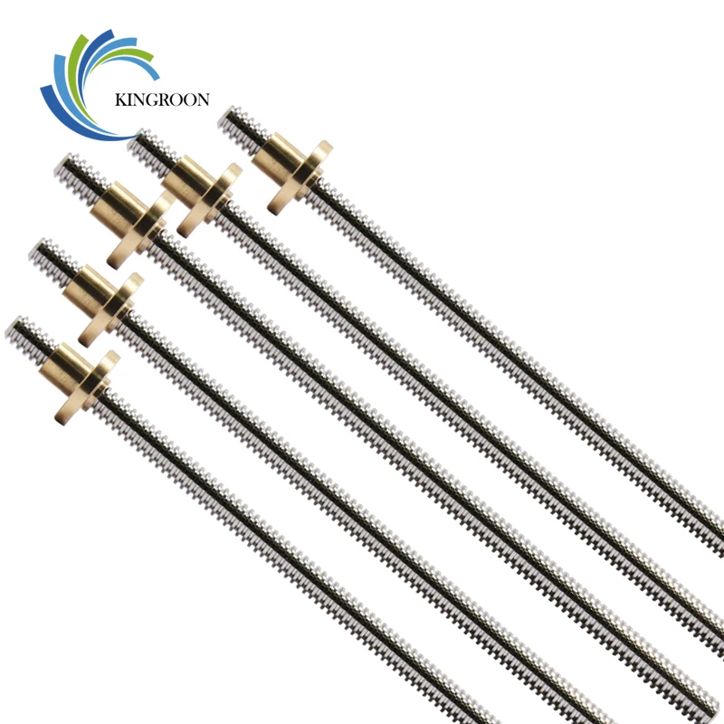 T8 Lead Screw OD 8mm Pitch 2mm Lead 2mm 150mm 200mm 250mm 300mm 330mm ...