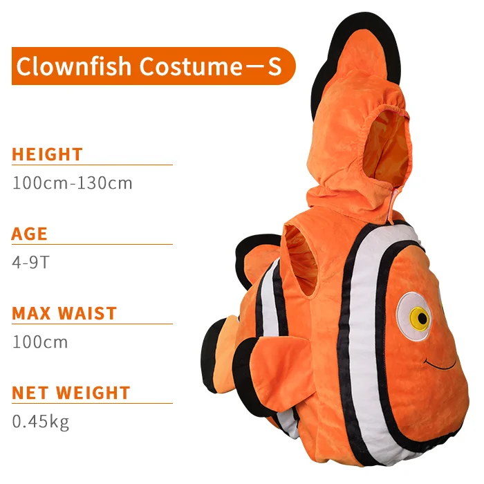 Nemo Costume Baby Kids Fish Clownfish From Pixar Animated Film Finding ...