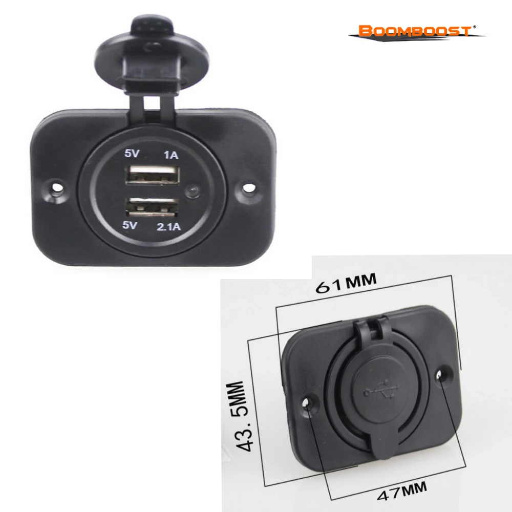 best quality Auto 1PC 12V Dual USB Charger Power Socket Outlet Plug ...
