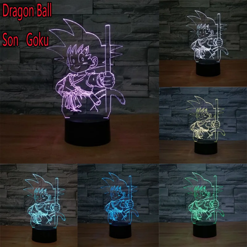 Dragon Ball Children Son Goku 3D Led Light Model Toys Anime Dragon Ball ...