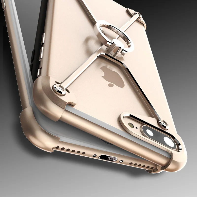 X Shape Ultra Thin Aluminum Metal Shockproof Bumper Mobile Phone Case ...
