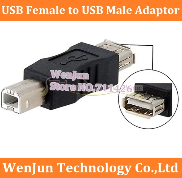 100pcs-lot-Free-Shipping-NEW-USB-to-type-B-adapter-female-to-male ...