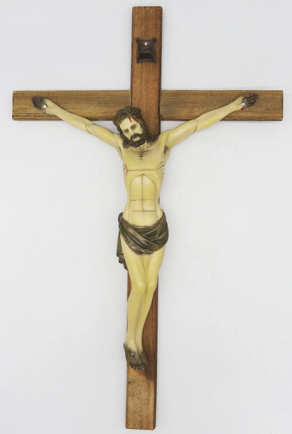 Hankroi 19.6 Inch Wall Cross Crucifix Hand Painted Resin Body Of Christ ...