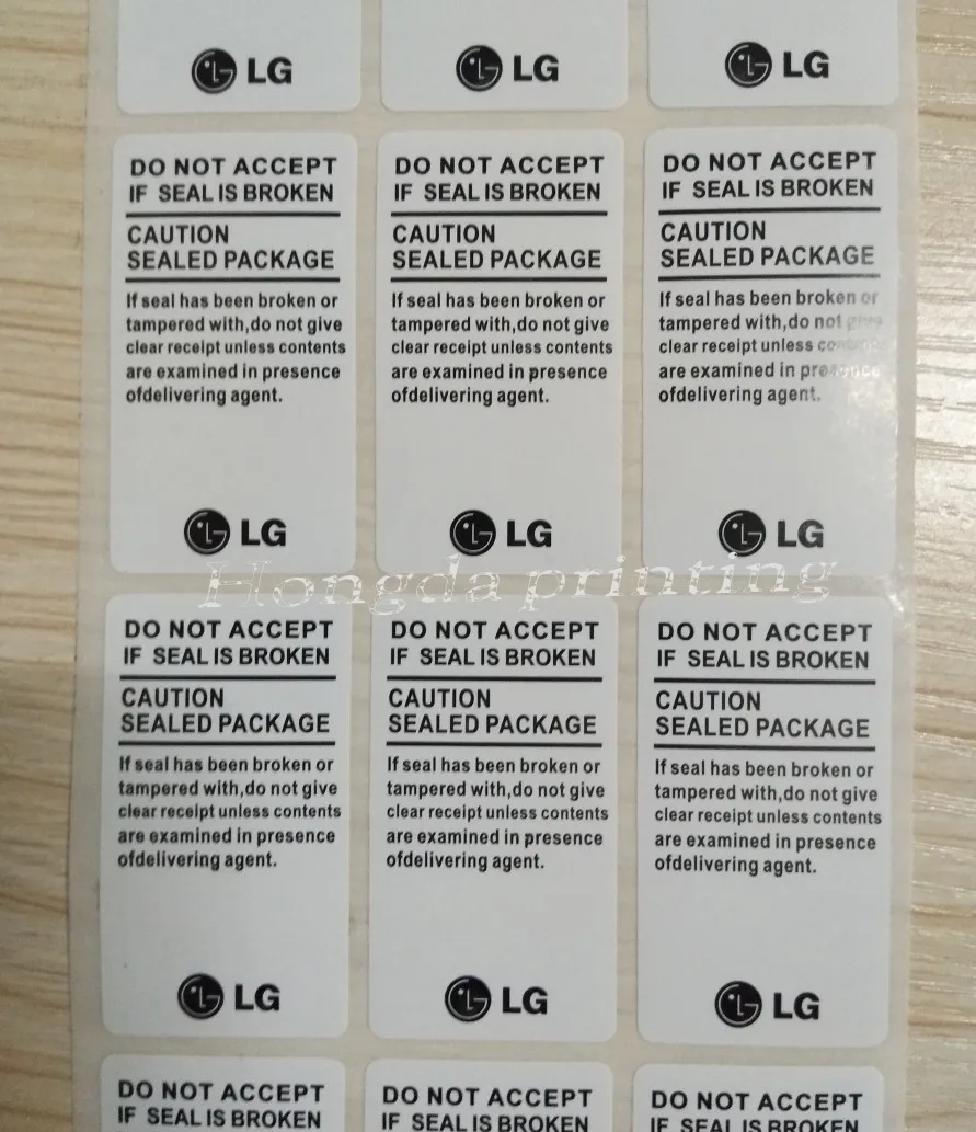 6 PCS/lote haute qualite autocollant pour LG Seal becomes Label pour LG ...