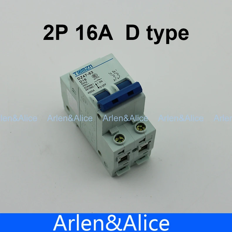 2p 16a D Type 240v/415v 50hz/60hz Circuit Breaker Mcb Safety Breaker ...