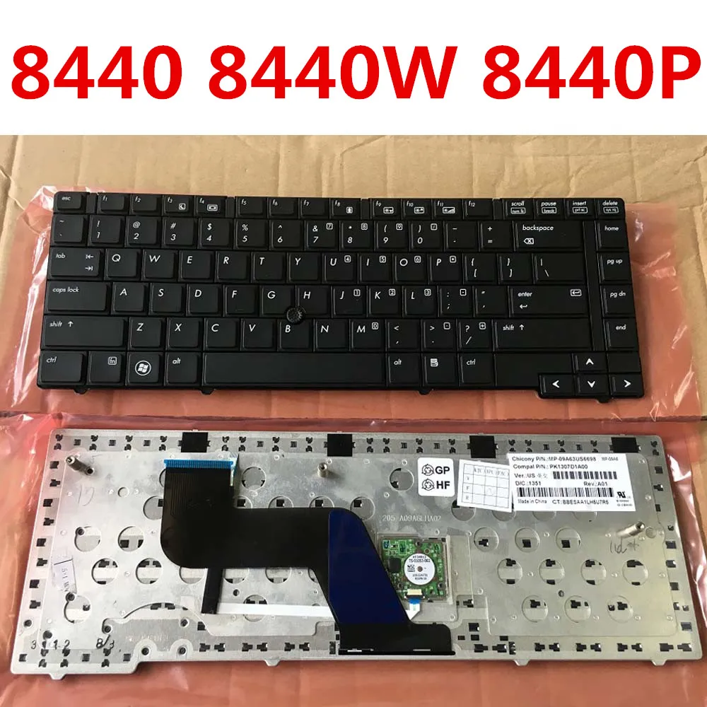 Brand New Original Laptop Keyboard for HP Elitebook 8440 8440W 8440P ...