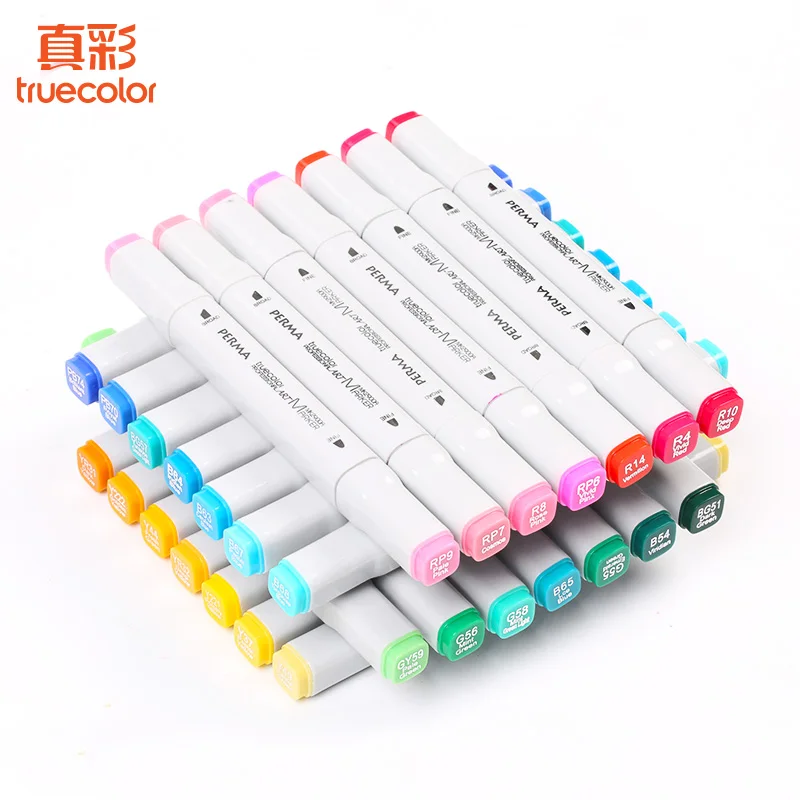 Truecolor 48/72/108 Color Dual Head Art Marker Set Alcohol Sketch ...