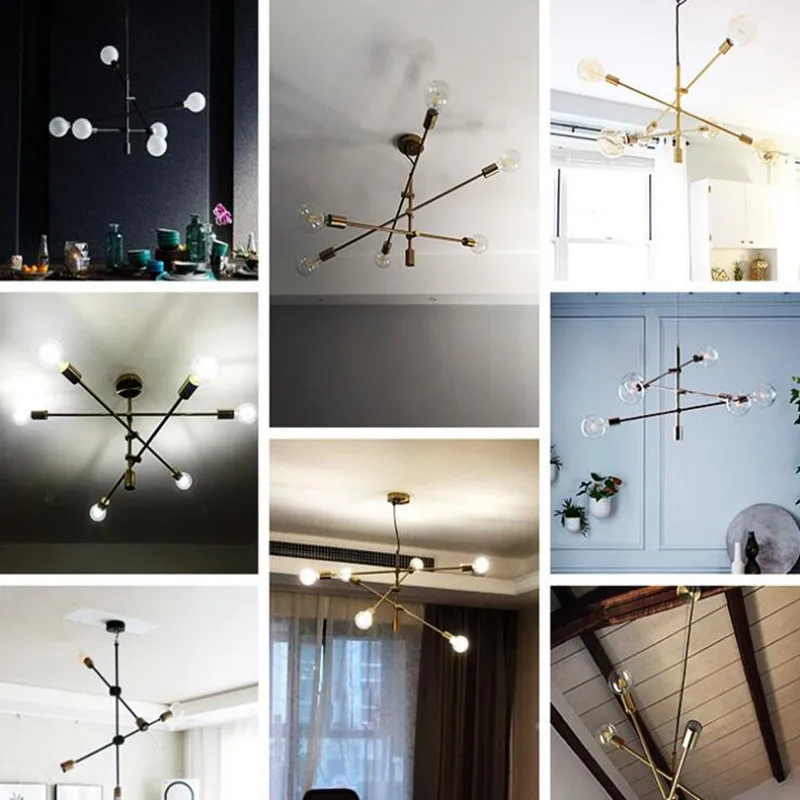 Abajur Nordic Modern Art Dining Room Hanglamp LED Pendant Light ...