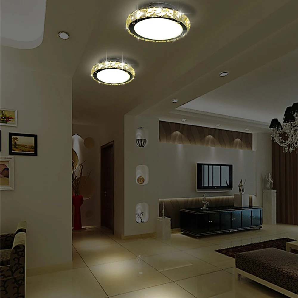 LED Nordic Stainless Steel Crystal Acryl LED Lamp.LED Light.Ceiling ...