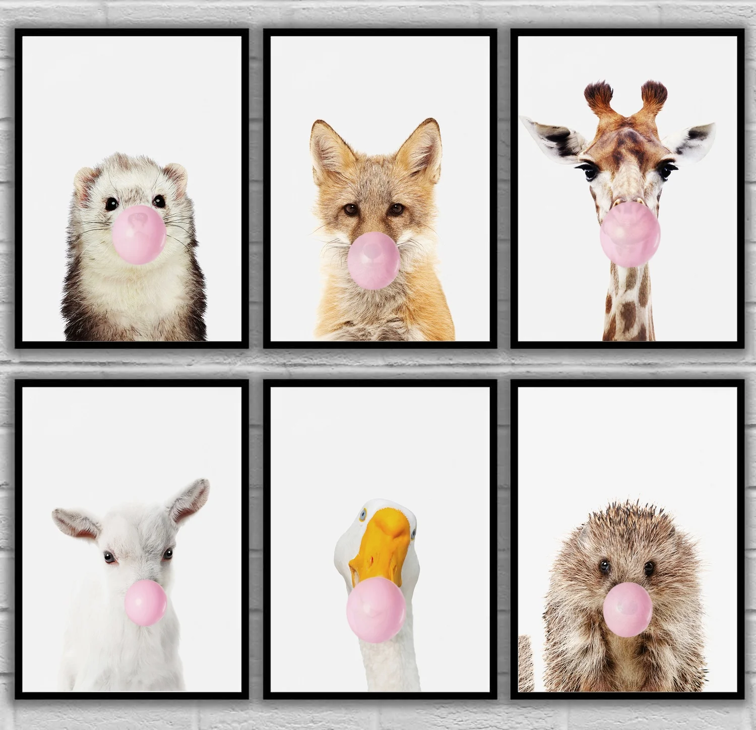 Bubble Chewing Gum Giraffe Ferret Fox Giraffe Goat Goose Hedgehog ...
