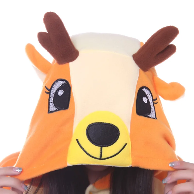 Adult Deer Onesie Pajamas Jumpsuits Rompers Cosplay Costume Homewear