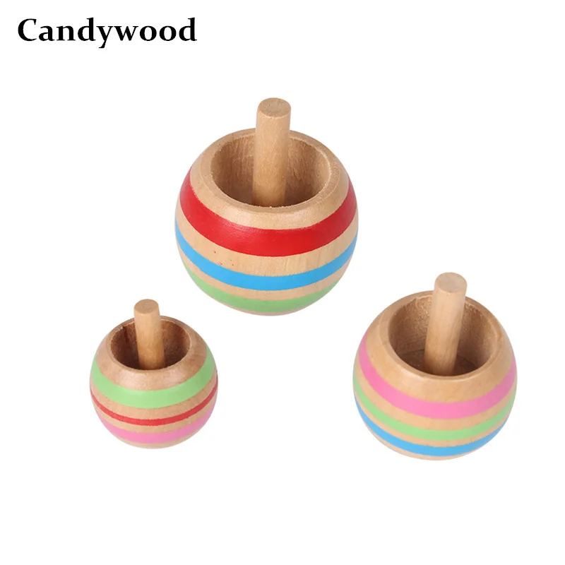 Wooden Spinning Top Toy Mywoodentoys