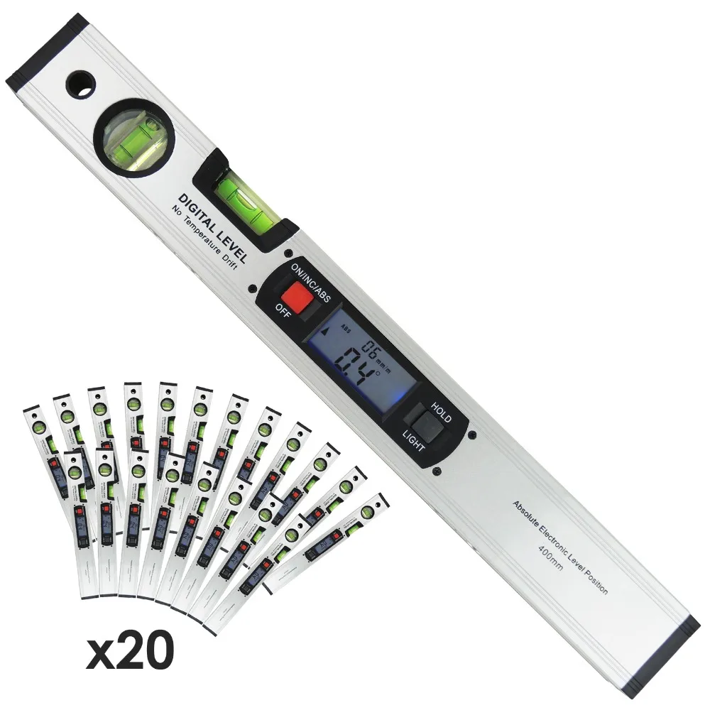 20 Pieces X Level Inclinometer Angle Finder Spirit Level With Magnets ...