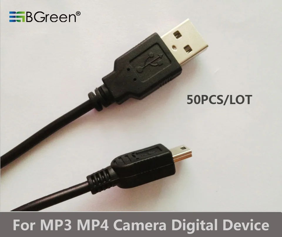Bgreen mini cabo usb 5p 50x 80cm para mp3, mp4 player, camaera dv ...