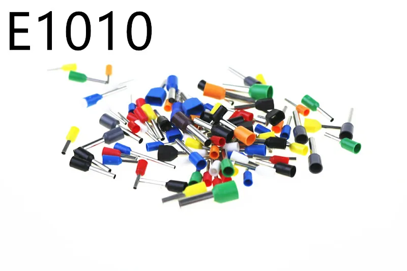 100pcs E1010 AWG18 1mm2 Copper Brass Wire Copper Insulated Crimp Pin ...